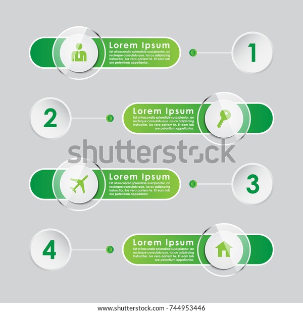 Toggle Switch Design Infographic Template Four Stock Vector (Royalty ...