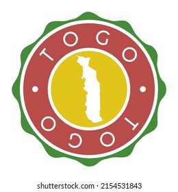 Togo Badge Map Vector Seal Vector Stock Vector (Royalty Free ...