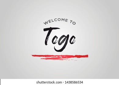 Togo Welcome Word Text Creative Handwritten Stock Vector (Royalty Free ...