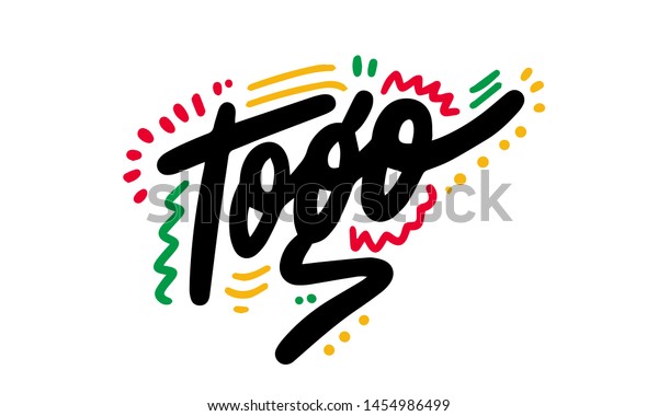 Togo Word Text Creative Handwritten Font Stock Vector (Royalty Free ...
