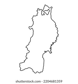 Tohoku Map Japan Region Vector Illustration Stock Vector (Royalty Free ...