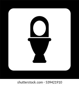Toilet Black Vector Icon Stock Vector (Royalty Free) 599984249