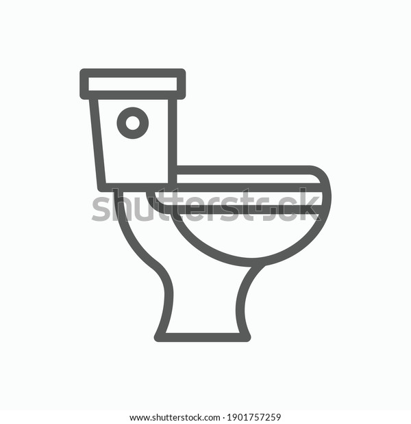 Toilet Bowl Icon Toilet Vector: vetor stock (livre de direitos ...