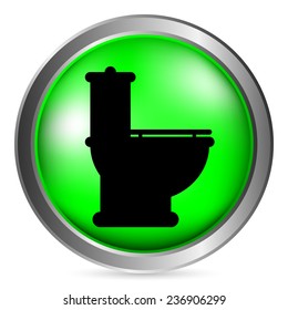 Toilet Button On White Background Vector Stock Vector (Royalty Free ...