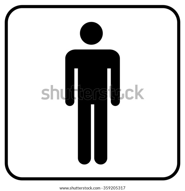 Toilet Icon Toilet Man Stock Vector (Royalty Free) 359205317 | Shutterstock