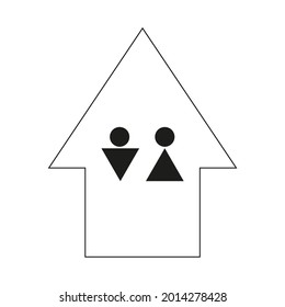 Toilet Indication Sign Design Vector Image Stock Vector (Royalty Free ...