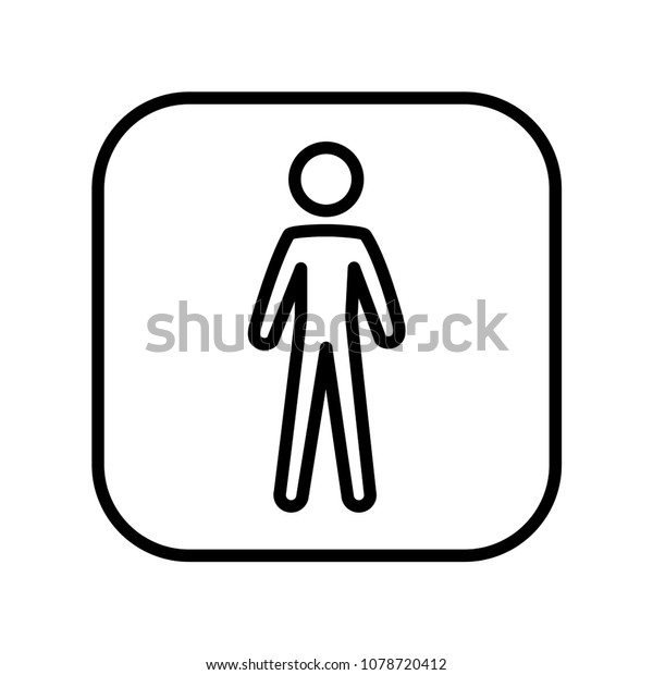 Toilet Man Icon Vector Template Stock Vector (Royalty Free) 1078720412 ...