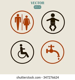 Toilet Pictogram Stock Vector (Royalty Free) 347276624 | Shutterstock