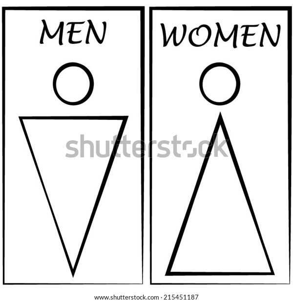 Toilet Sign Triangle Stock Vector (Royalty Free) 215451187 | Shutterstock