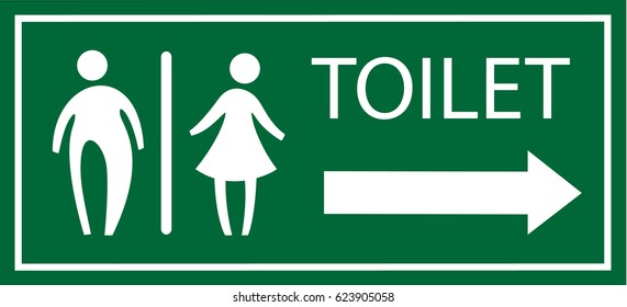 Restroom Signage Arrow Right Side Free Stock Illustration 1791882554 ...