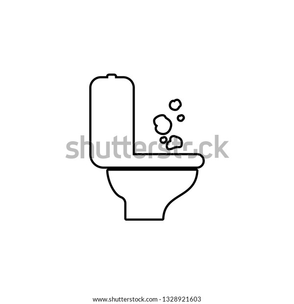 Toilet Trash Icon Simple Thin Line Stock Vector (Royalty Free ...