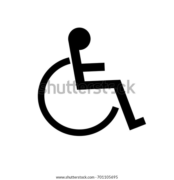 Toilets Disabled Vector Icon Style Flat Stock Vector (Royalty Free ...