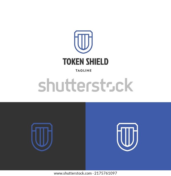 Token Shield Logo Letter T Shield Stock Vector (Royalty Free ...