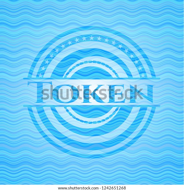 Token Water Wave Style Emblem Stock Vector (Royalty Free) 1242651268 ...
