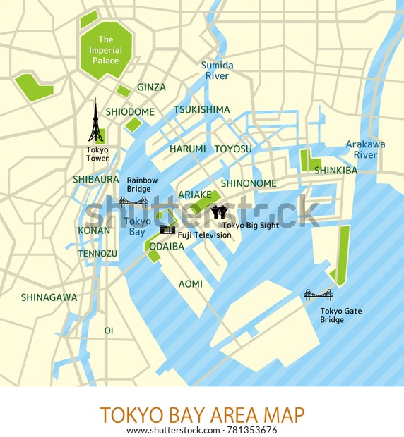 「Tokyo Bay Area Map English」のベクター画像素材（ロイヤリティフリー） 781353676