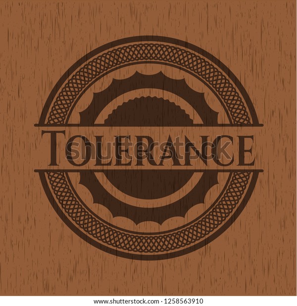 Tolerance Badge Wood Background Stock Vector (Royalty Free) 1258563910 ...