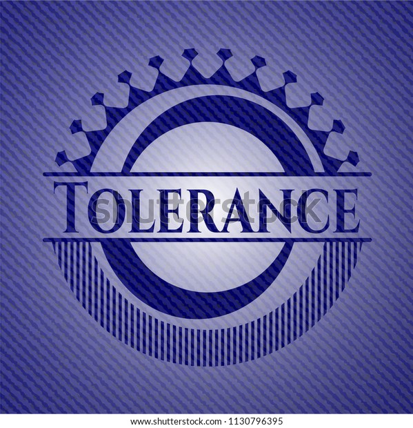 Tolerance Emblem Jean Background Stock Vector (Royalty Free) 1130796395 ...
