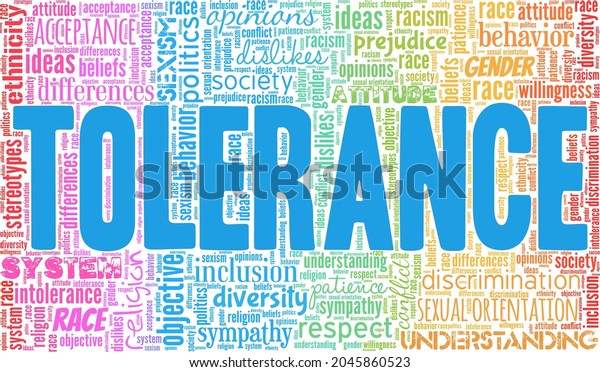 Tolerance Vector Illustration Word Cloud Isolated Stock Vector (Royalty ...
