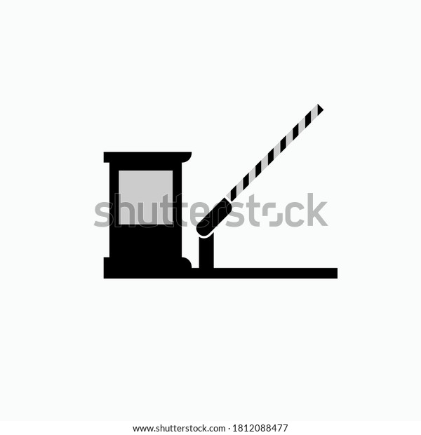 Toll Gate Icon Access Point Symbol Stock Vector (Royalty Free ...