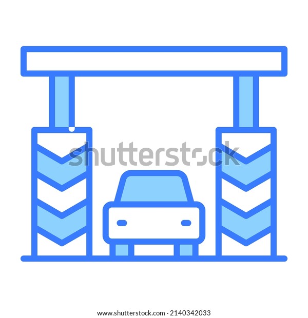Toll Plaza Building Vector Illustration Isolated: เวกเตอร์สต็อก (ปลอด ...