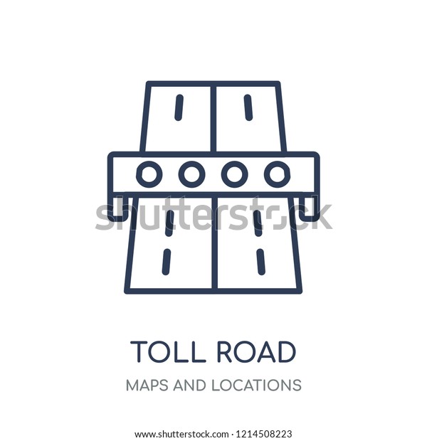 Toll Road Icon Toll Road Linear Stock Vector (Royalty Free) 1214508223 ...