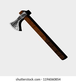 Battle Viking Ax Vector Illustration Stock Vector (Royalty Free) 1487265224