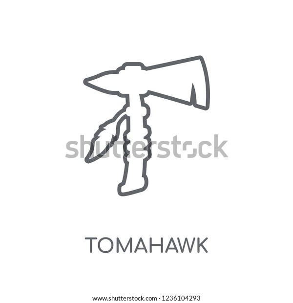 Tomahawk Linear Icon Modern Outline Tomahawk Stock Vector (Royalty Free ...