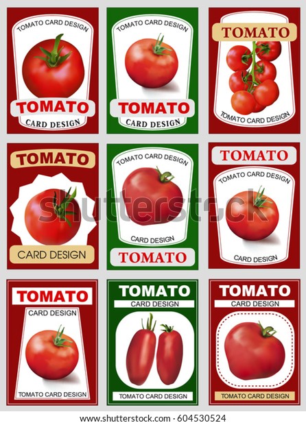 Tomato Card Design Tomato Label Retro Stock Vector (Royalty Free ...