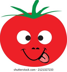 Tomato Face Art Vector Illustration Stock Vector (Royalty Free ...
