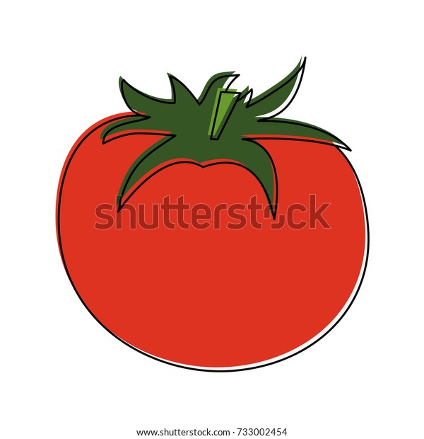 Tomato Fruit Icon Image Stock Vector (Royalty Free) 733002454 ...
