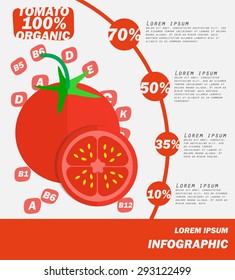 Tomato Infographics Vegetable Vector Illustration Stock Vector (Royalty ...