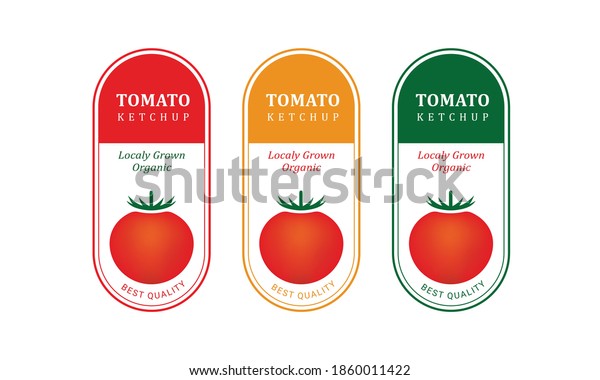 Tomato Label Design Tomato Label Design: เวกเตอร์สต็อก (ปลอดค่า ...