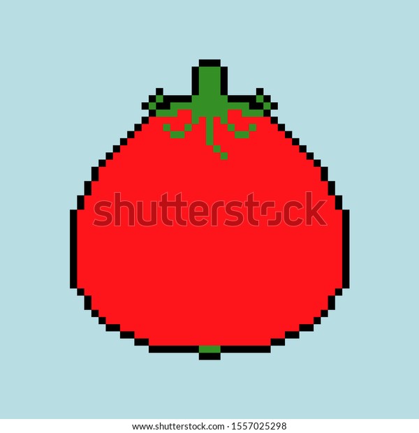 Tomato Pixel Art Tomatoes 8 Bit Stock Vector (Royalty Free) 1557025298 ...