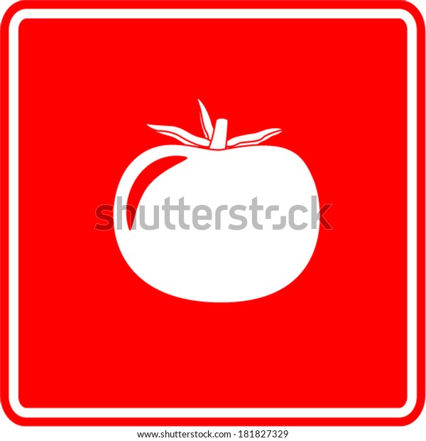 Tomato Sign Stock Vector (Royalty Free) 181827329 | Shutterstock
