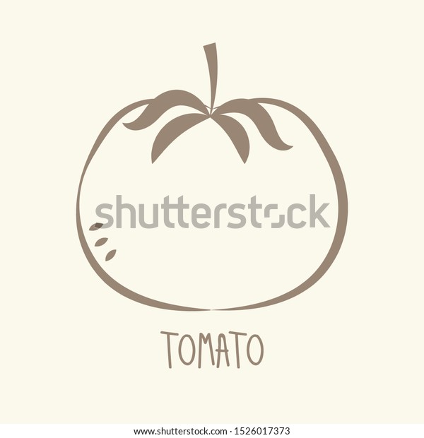 Tomato Vector Tomato Doodle Wallpaper Tomato Stock Vector (Royalty Free ...