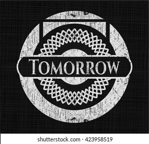 Tomorrow Written On Chalkboard Stock Vector (Royalty Free) 423958519 ...