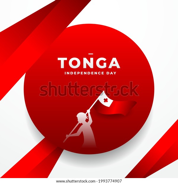 Tonga Independence Day Background Design Stock Vector (Royalty Free ...