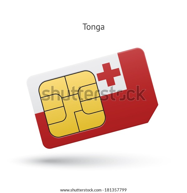 Tonga Mobile Phone Sim Card Flag Stock Vector (Royalty Free) 181357799 ...