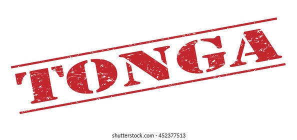 Tonga Vector Stamp On White Background Stock Vector (Royalty Free ...