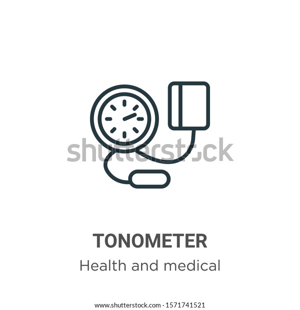 Tonometer Outline Vector Icon Thin Line Stock Vector (Royalty Free ...
