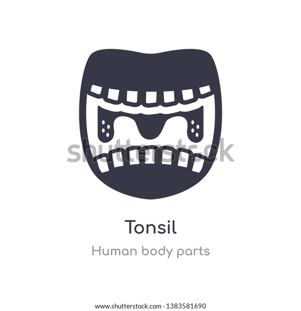 Tonsil Outline Icon Isolated Line Vector Stock Vector (Royalty Free ...