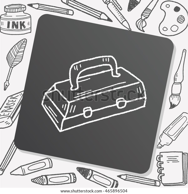 Tool Box Doodle Stock Vector (Royalty Free) 465896504