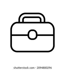 Tool Box Line Icon Toolbox Vector Stock Vector (Royalty Free ...