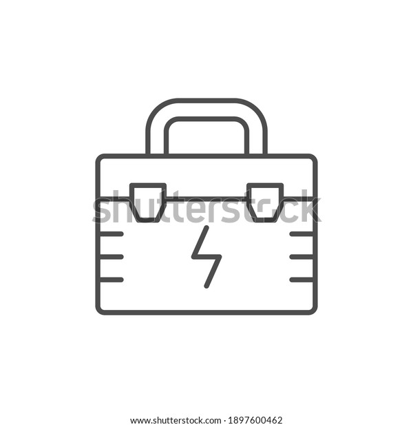 Tool Box Line Outline Icon Stock Vector (Royalty Free) 1897600462 ...