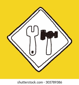 Tool Fix Sign Doodle Stock Vector (Royalty Free) 303789386 | Shutterstock