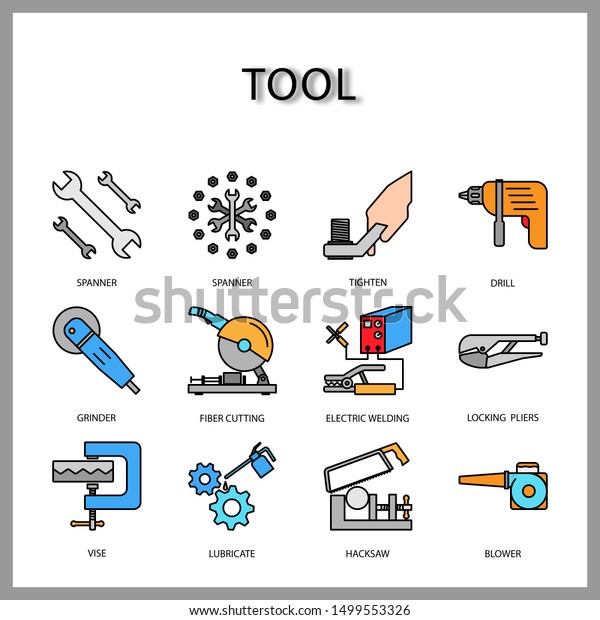 Tool Icon Isolated On White Background Stock Vector (Royalty Free ...