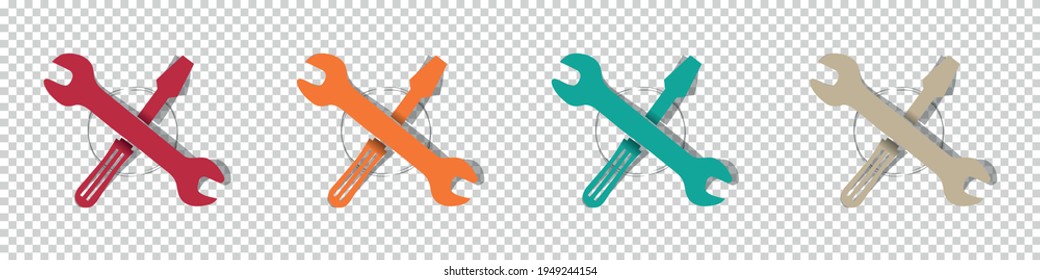 Tool Icons Colorful Vector Illustrations Set Stock Vector (Royalty Free ...