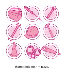 Tool Icons Pink Stock Vector (Royalty Free) 44168227 | Shutterstock