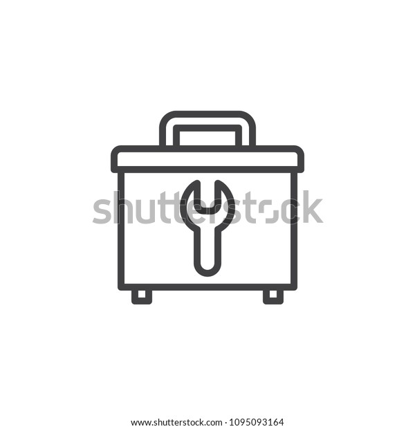 Toolbox Outline Icon Linear Style Sign Stock Vector (Royalty Free ...