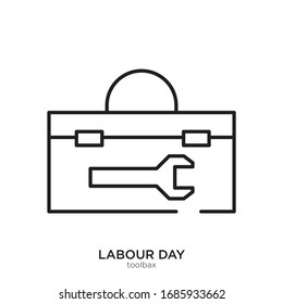 Toolbox Outline Isolated Toolbox On White Stock Vector (Royalty Free ...